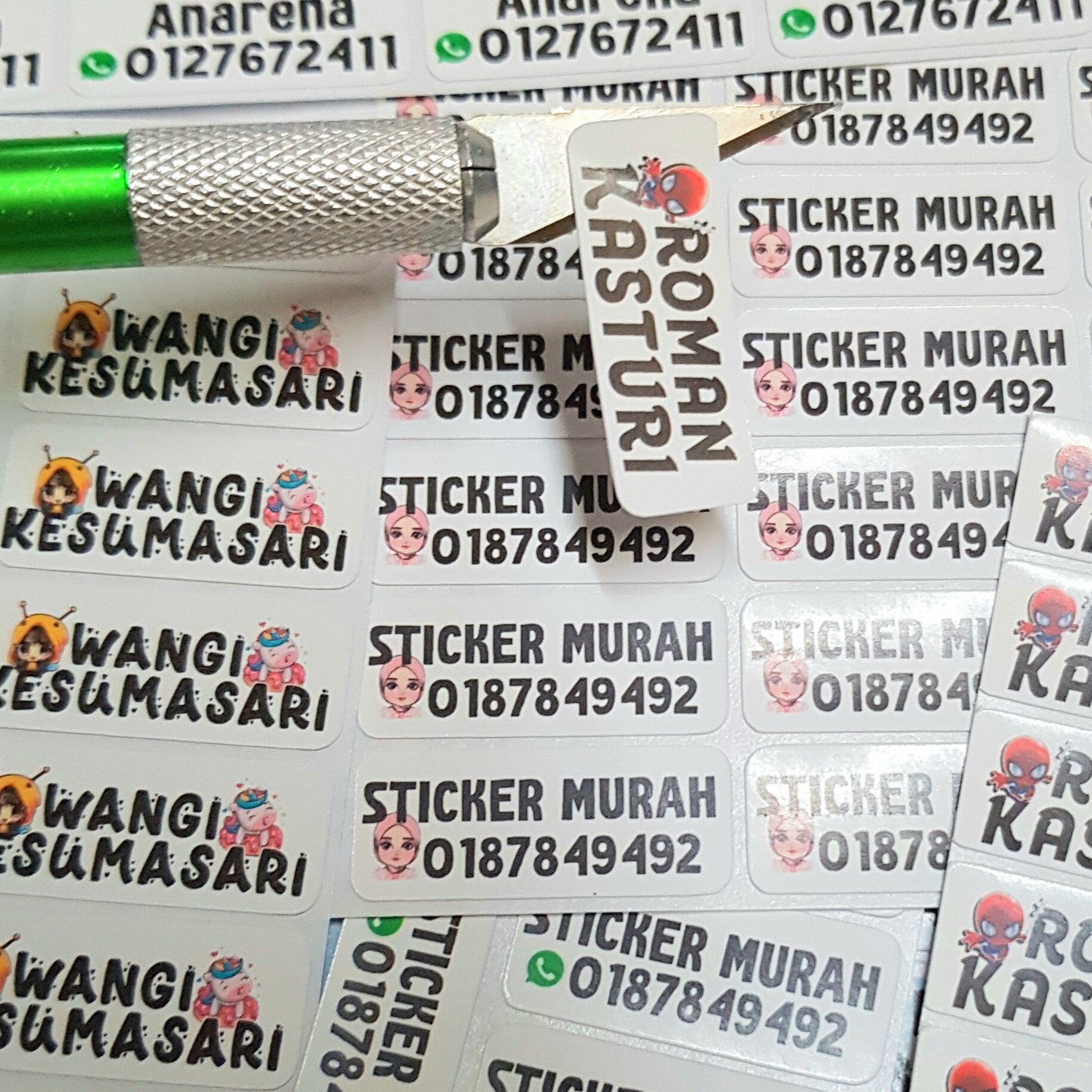 STICKER BAJET / STICKER NAMA / STICKER PRODUK / STICKER BISNES ...