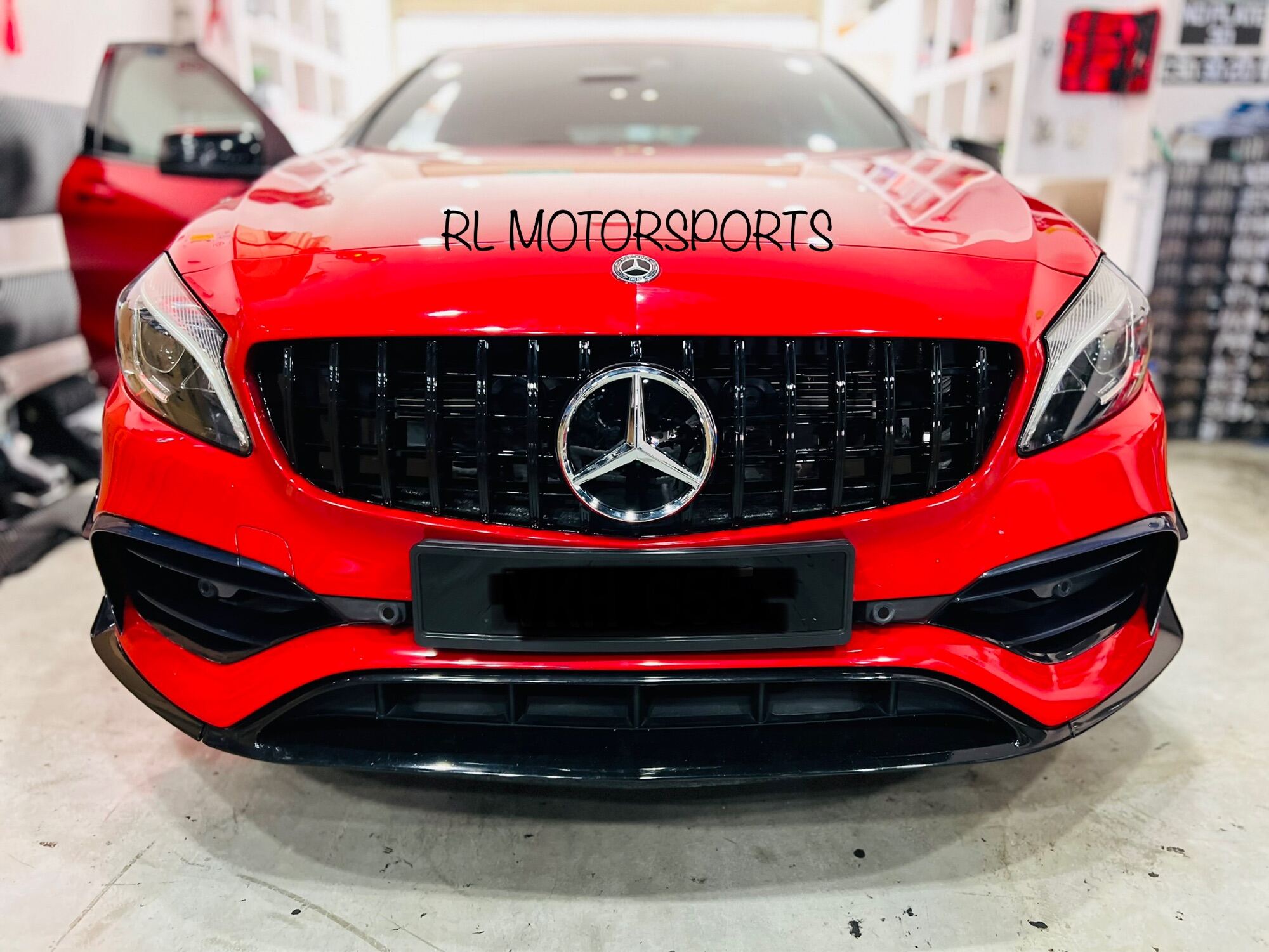 Mercedes Benz w176 GT amg a45 front grill grille sarung kidney bodykit ...