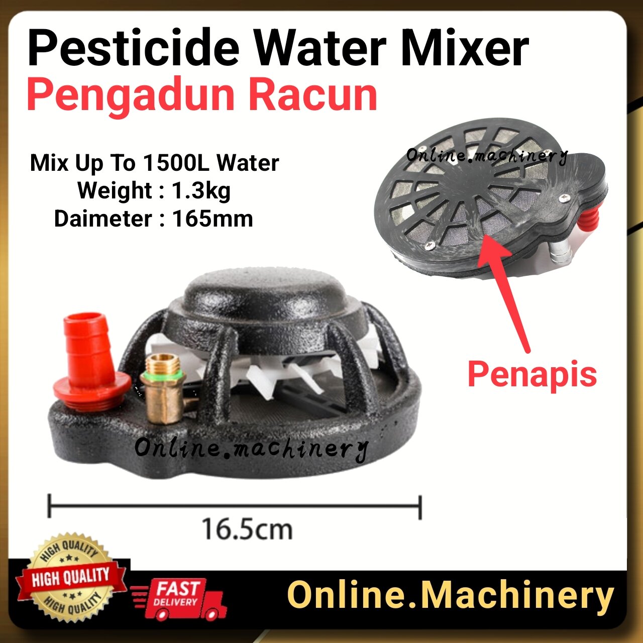 Pesticide Water Mixer With Filter Pembancuh Air Racun High Pressure ...