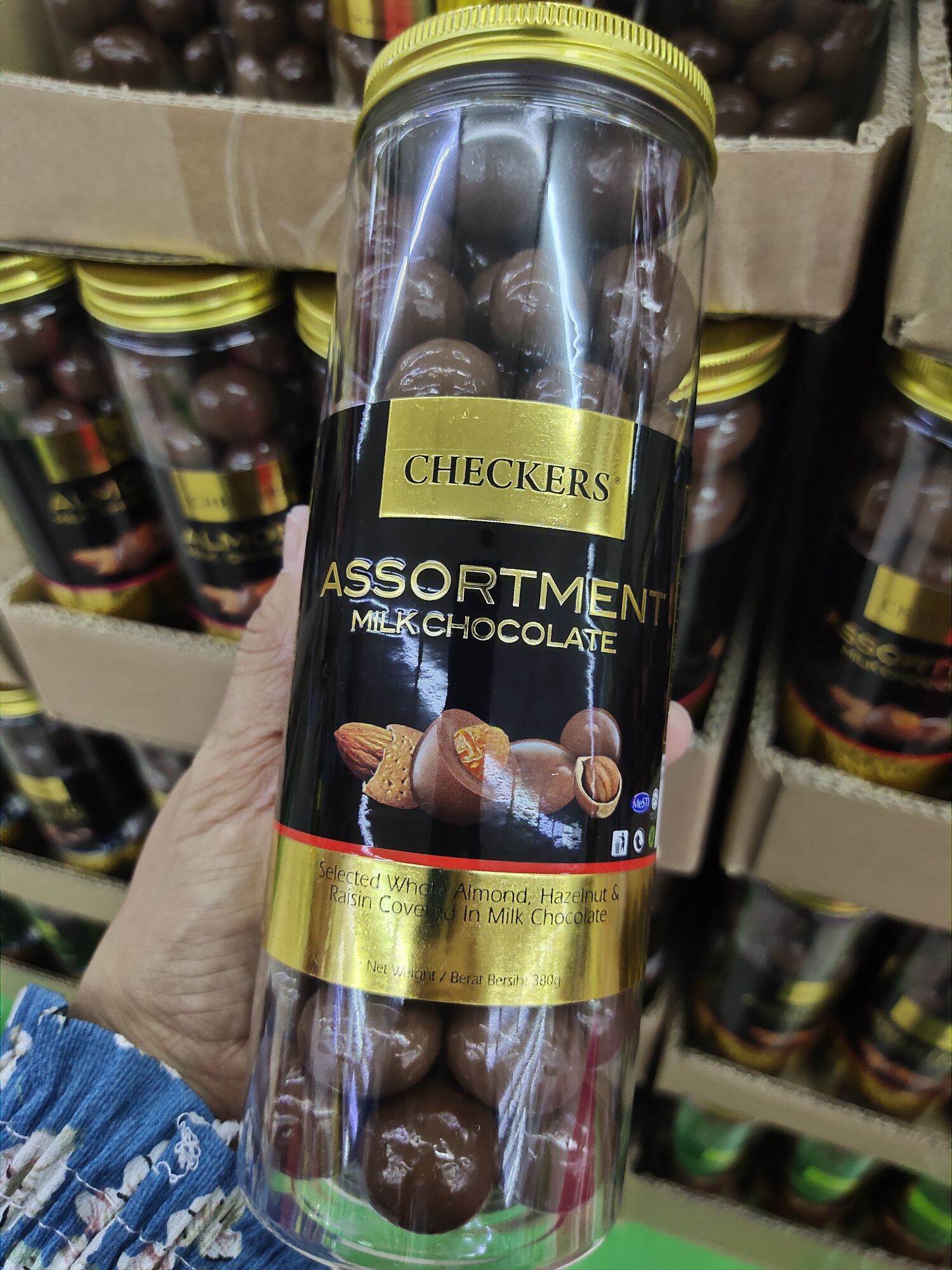 Coklat Langkawi Checkers Mini Chunky Almond/Assorted | Lazada