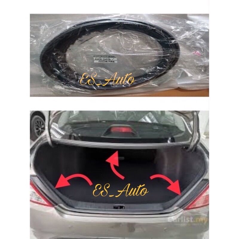 *ORIGINAL NISSAN N17L ALMERA REAR BONNET BOOT RUBBER/ BELAKANG BONET ...