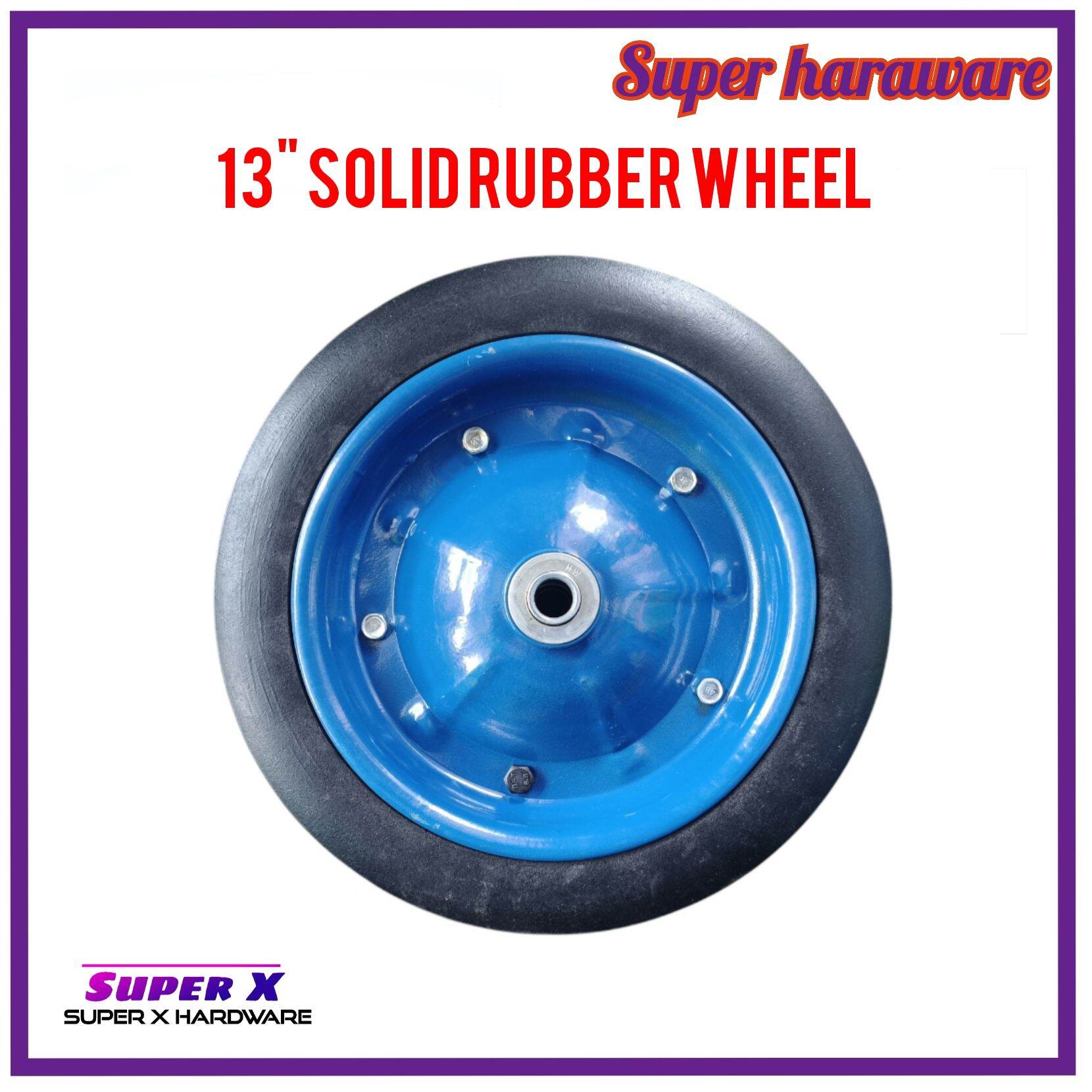 Heavy Duty PVC Rim Wheel Barrow Tyre Tayar Hidup 13" Kereta Sorong ...