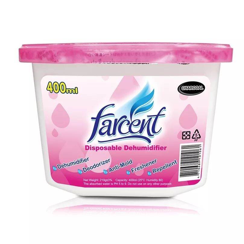 FARCENT Dehumidifier Disposable 400ml [Rose / Charcoal] | Lazada