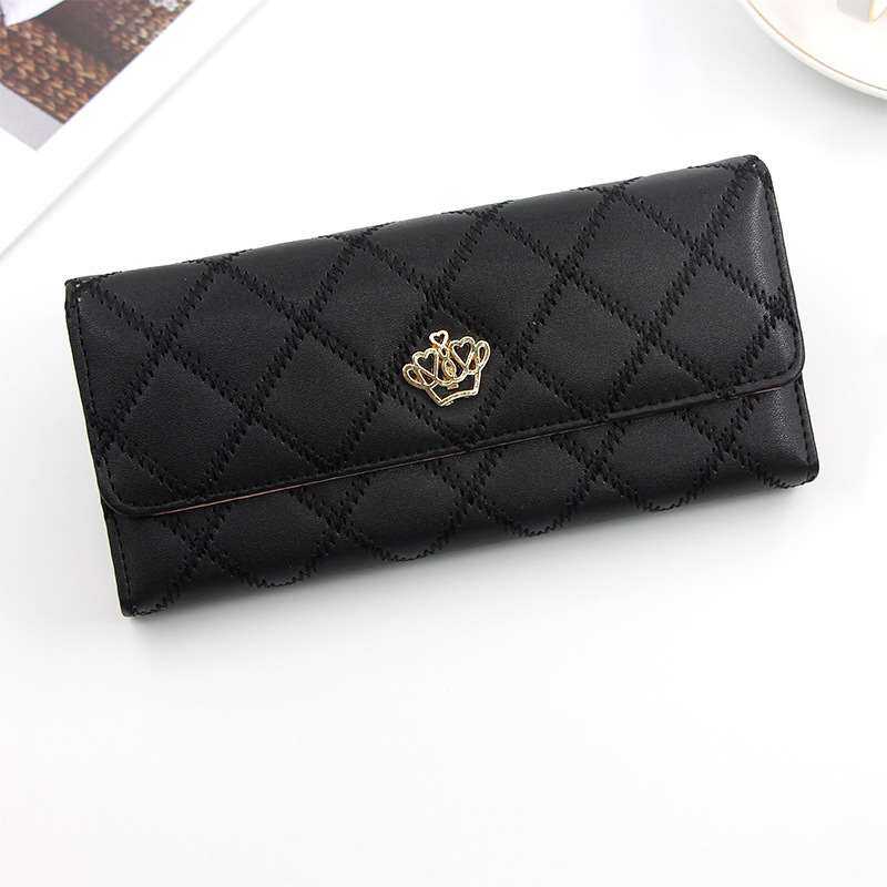 Women's Long Crown Wallet Diamond Embroidered Clutch Bag Wom | Lazada
