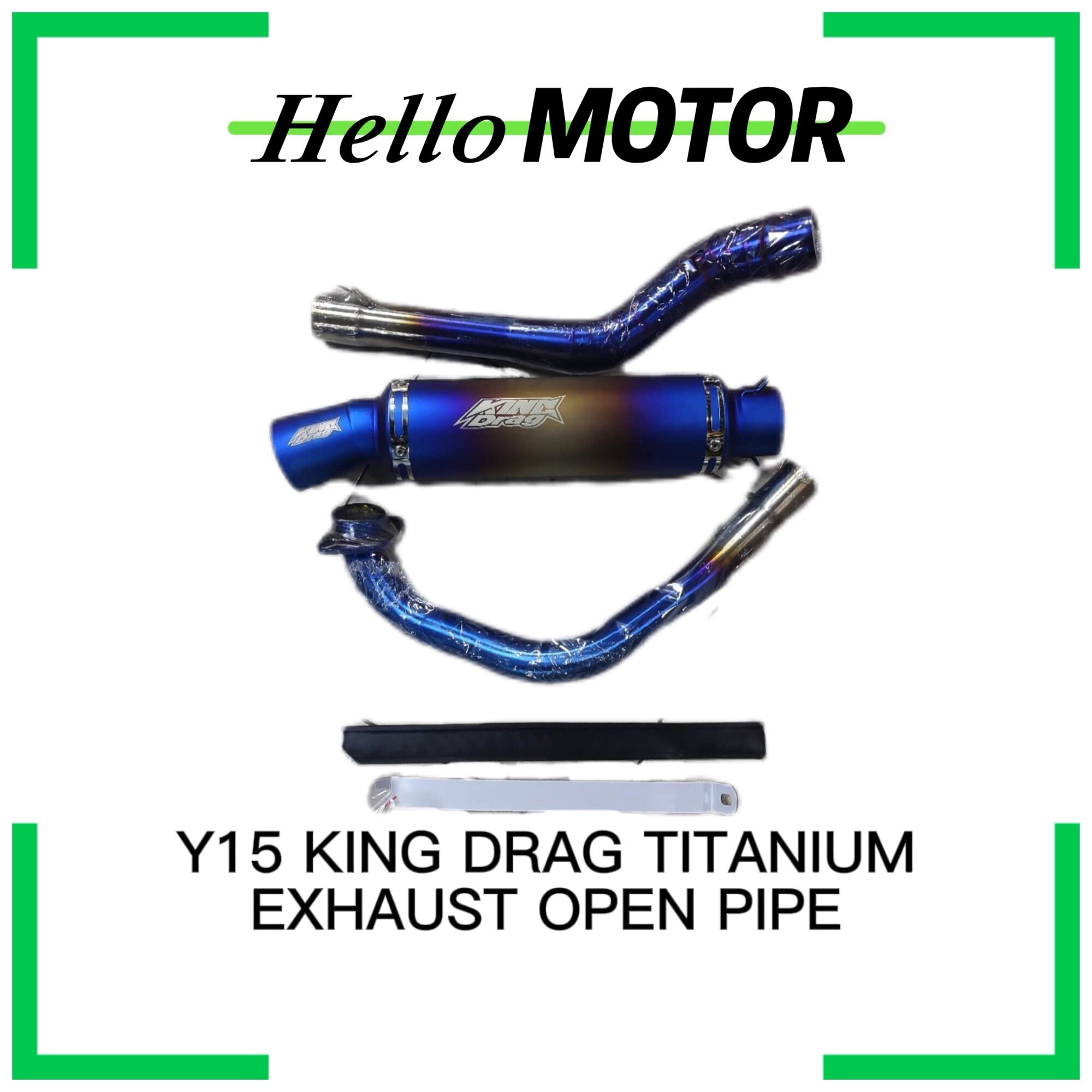 Y15ZR Y15 V1 V2 EXHAUST EXZOS OPEN PIPE TITANIUM TABUNG 32MM FULL SET ...
