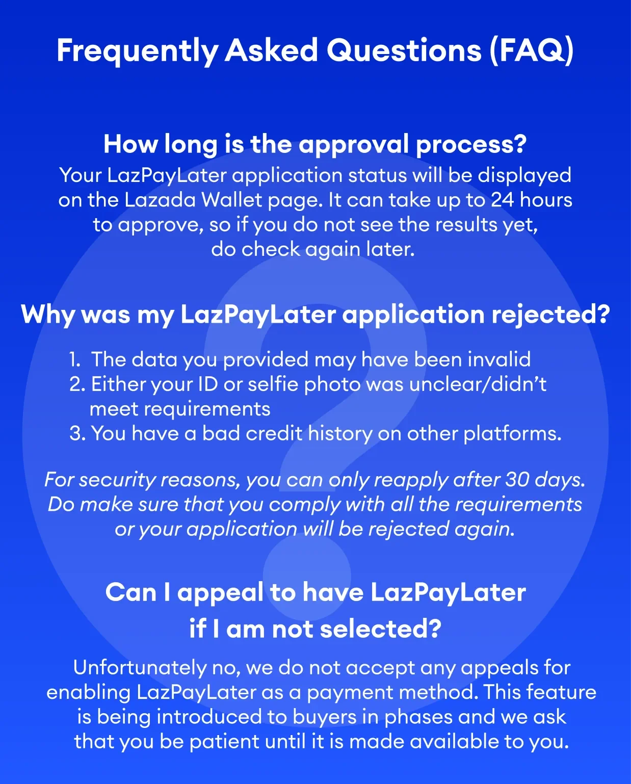 LazPayLater - Application | Lazada