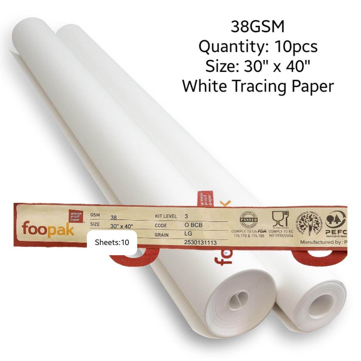 (50pcs) Greaseproof Paper Butter Paper Kertas Minyak Tracing Paper (30 ...