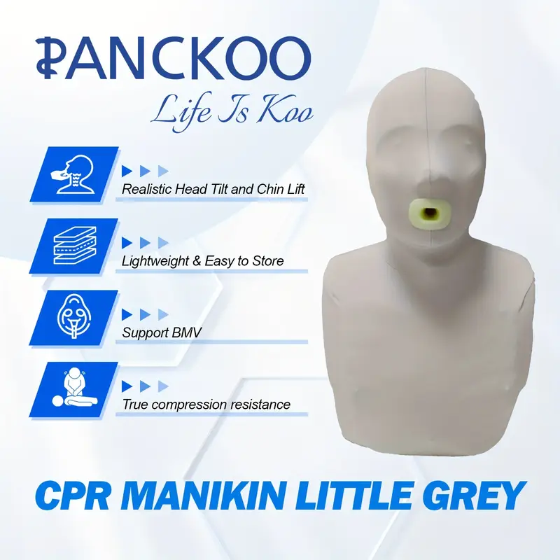 Panckoo Little Grey- Professional Adult CPR Manikin for Cardiopulmonary ...