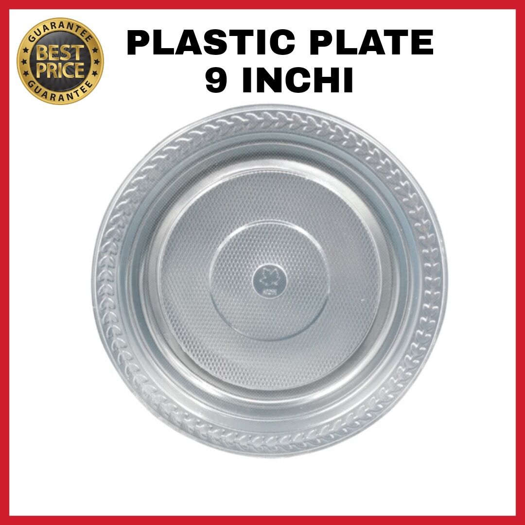 Plastic plate 9" / Disposable PP Plate / Pinggan Plastik / Party Plate ...