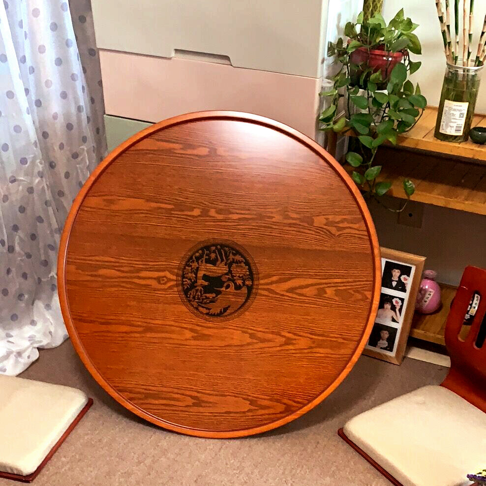 Korean Style Foldable Table Household Tatami Kang Table round Table ...