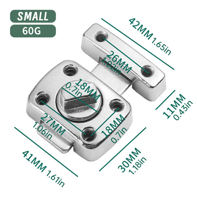 1pc Home Security Latch Rotate Bolt Latch Gate Latches Door Slide Lock ...