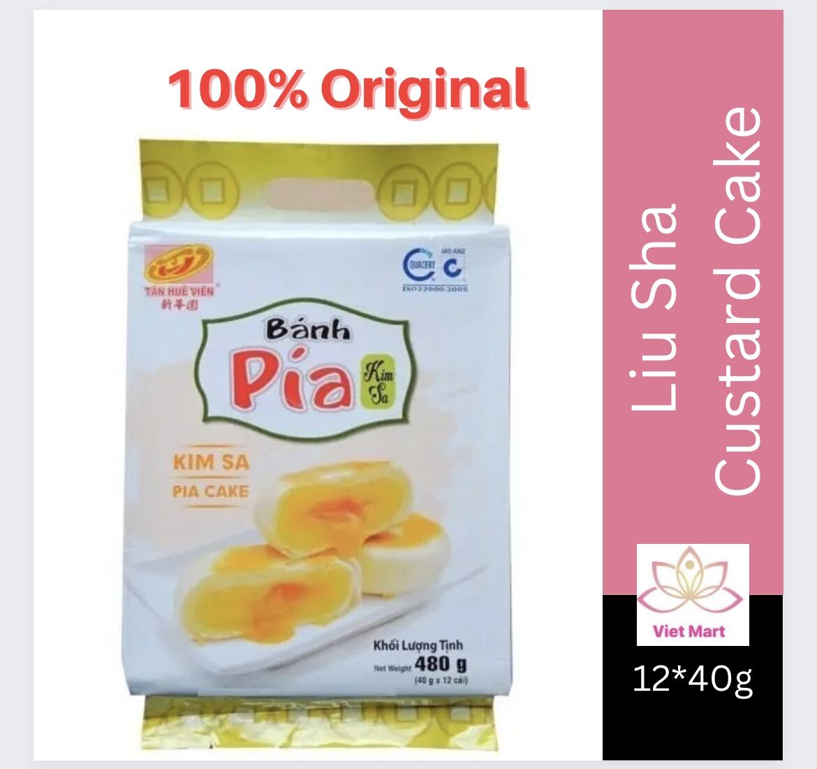 Banh Pia Kim Sa Tan Hue Vien Liu Sha Pia Cake Liu Sha Custard Cake 1 ...