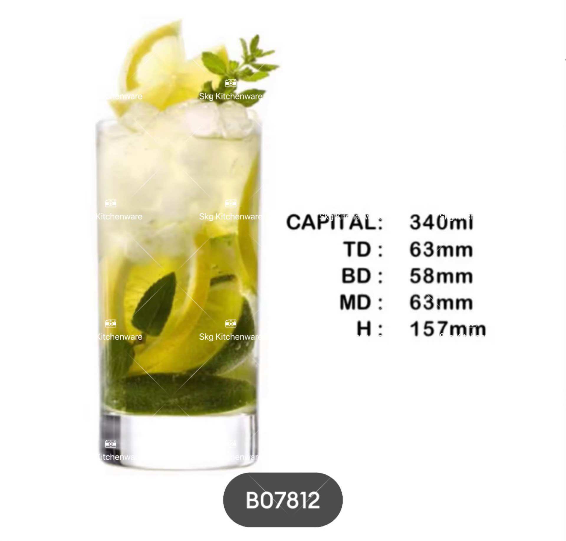 Ocean B07807/B07811/B07812 New York Series Long Drink Glass Water Glass ...