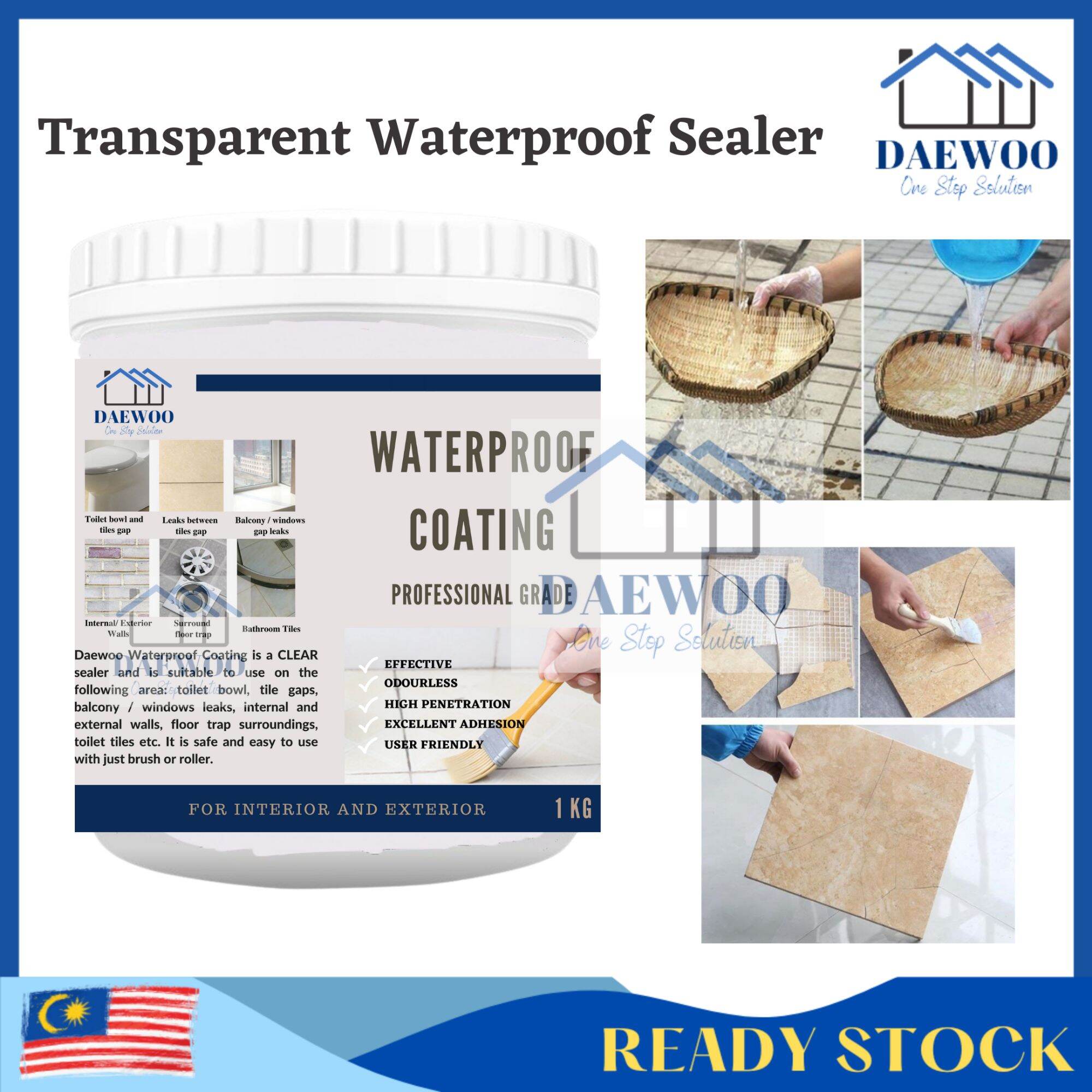 1kG Clear Waterproof Coating / Sealant Glue Leak Proof Coating ...