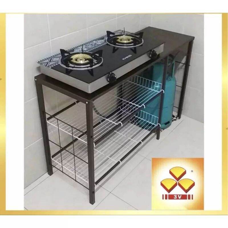 3V Ready Stock Kitchen Gas Stove Rack/ Rack Bersi Masak/Cooking/ Rack ...