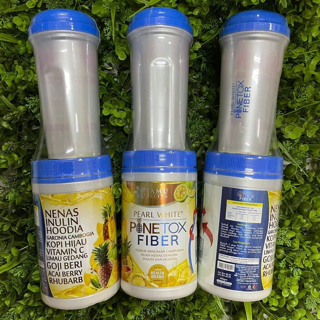 3 UNIT BOTOL JAMU JELITA PEARL WHITE PINETOX FIBER | Lazada