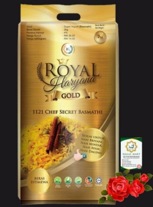 Beras royal haryana gold 2kg | Lazada