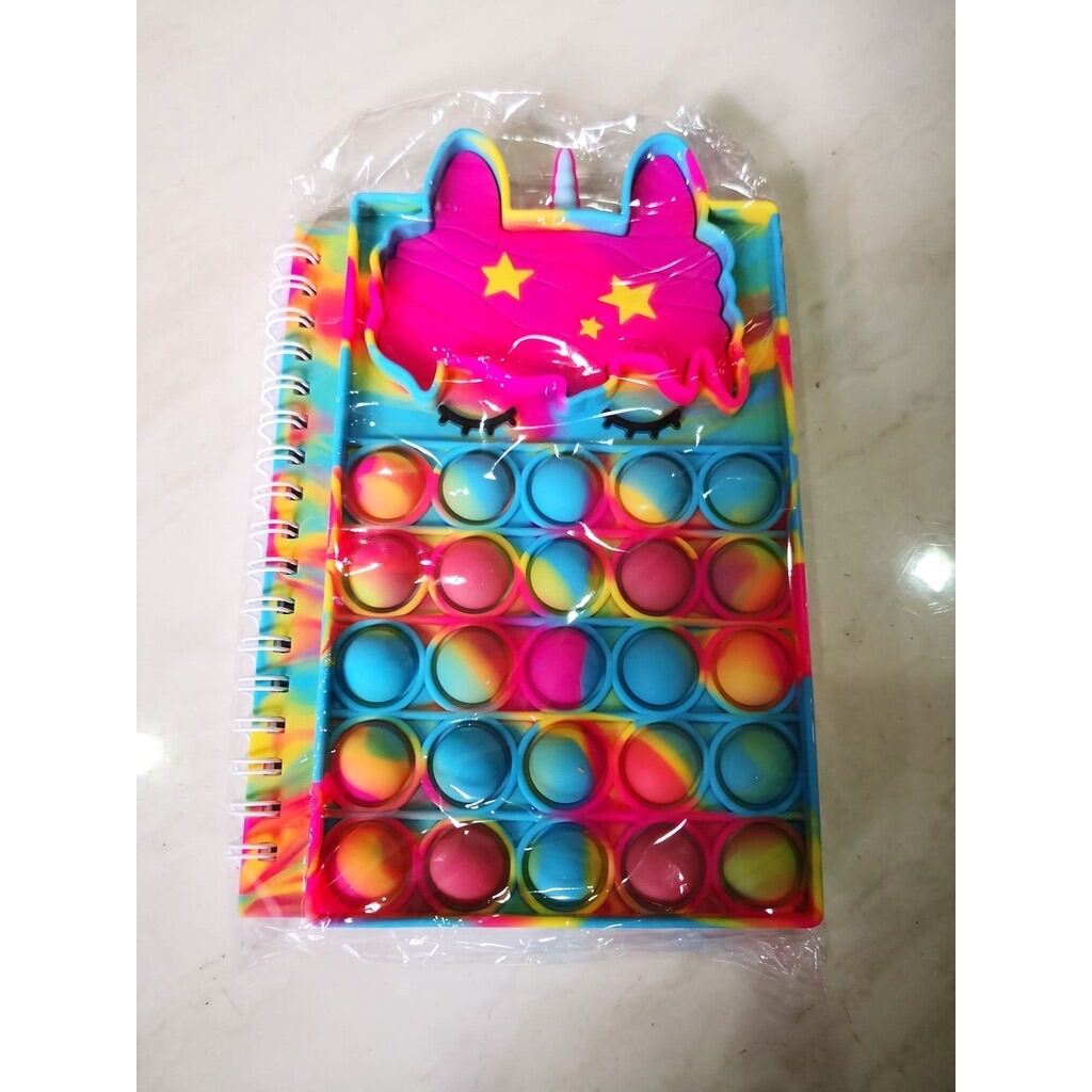 10 Designs Colour X Pop It Fidget Toy bubble Notebook book books ...