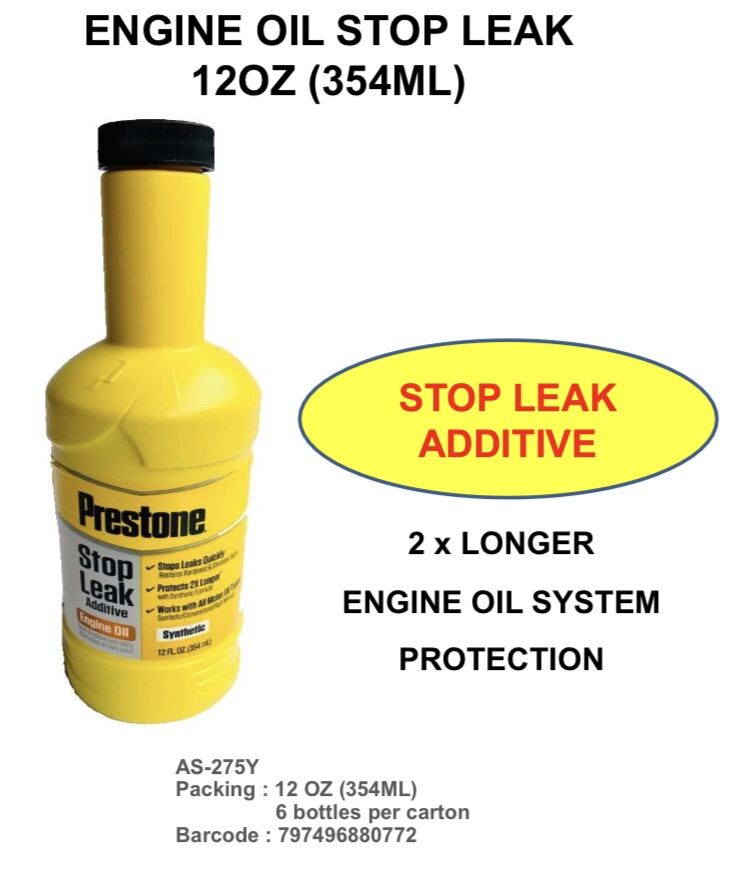 ENGINE OIL STOP LEAK ADDITIVE 12OZ (354ML) AS-275Y - MADE IN USA | Lazada
