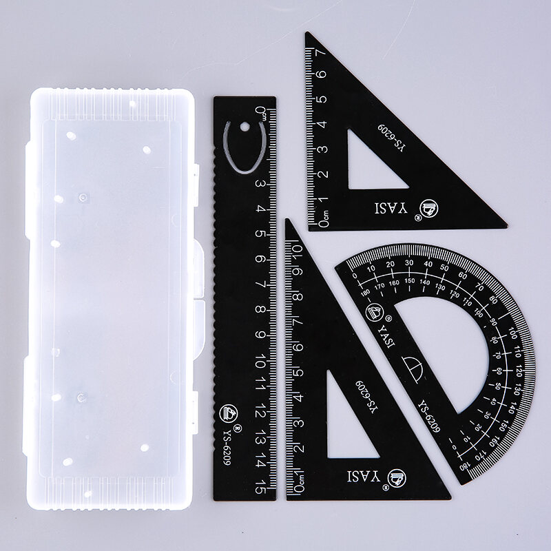 Metal Ruler Sets Measuring Drawing Four Pieces Ruler Sets Sub for ...