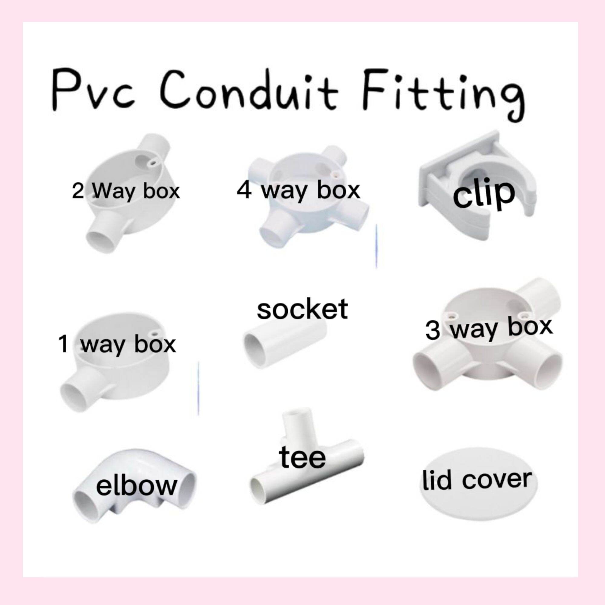 Pvc Conduit Fitting 20mm 25mm Conduit Pipe Fitting | Lazada