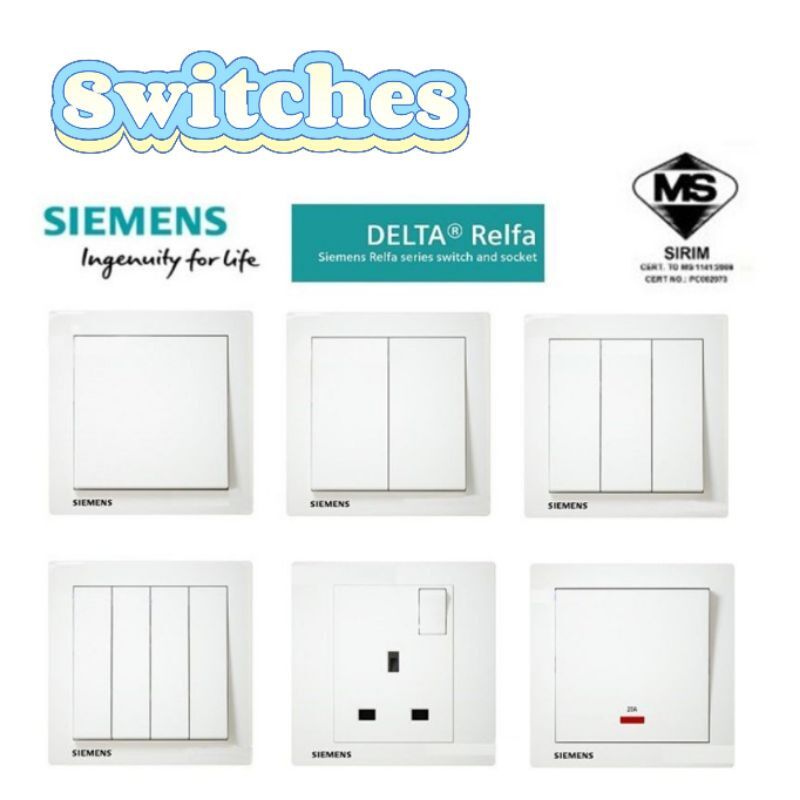 SIRIM SIEMENS Switches & Socket Outlet Switch Socket | Lazada