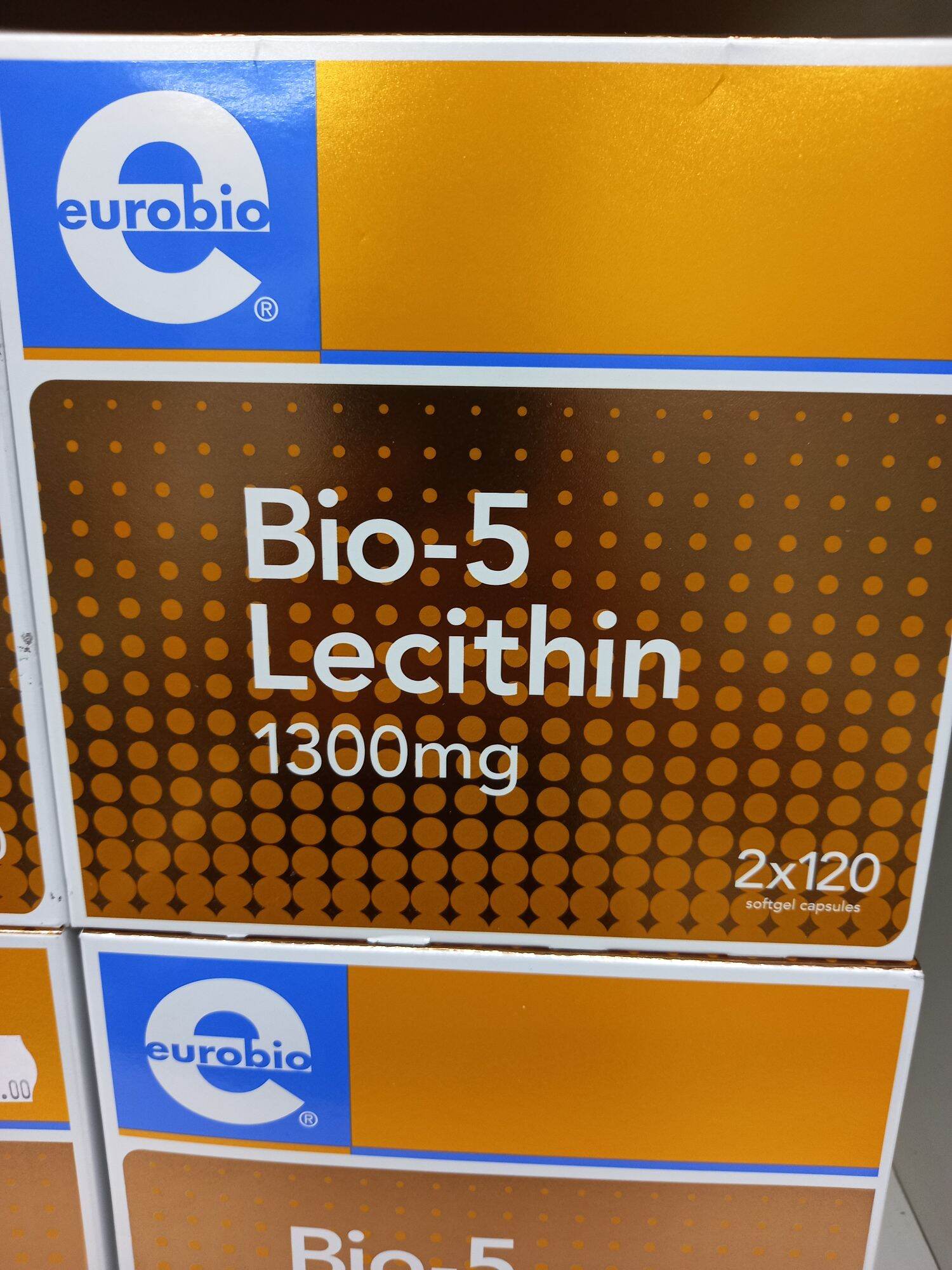 EUROBIO BIO-5 LECITHIN 1300MG 2X120 softgel capsules (Expiry 06/23) # ...