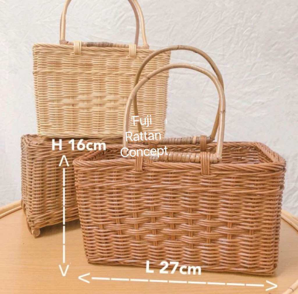 Rattan Picnic Basket | Handmade Rattan Basket With Handle | Bakul ...