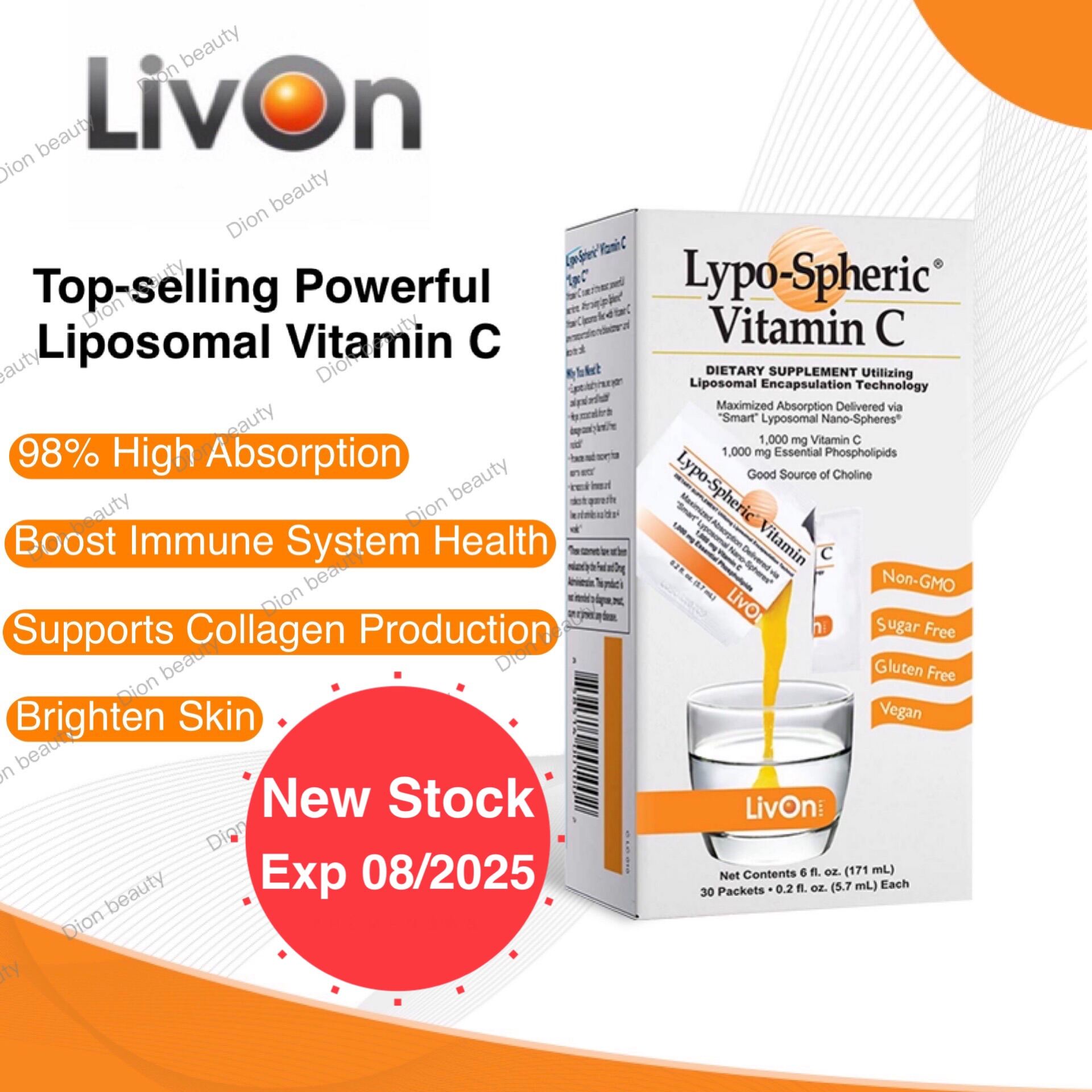 Livon Lypo Spheric Lipo Vitamin C 1000mg 100% Imported from USA LIPOSOMAL Collagen | Lazada
