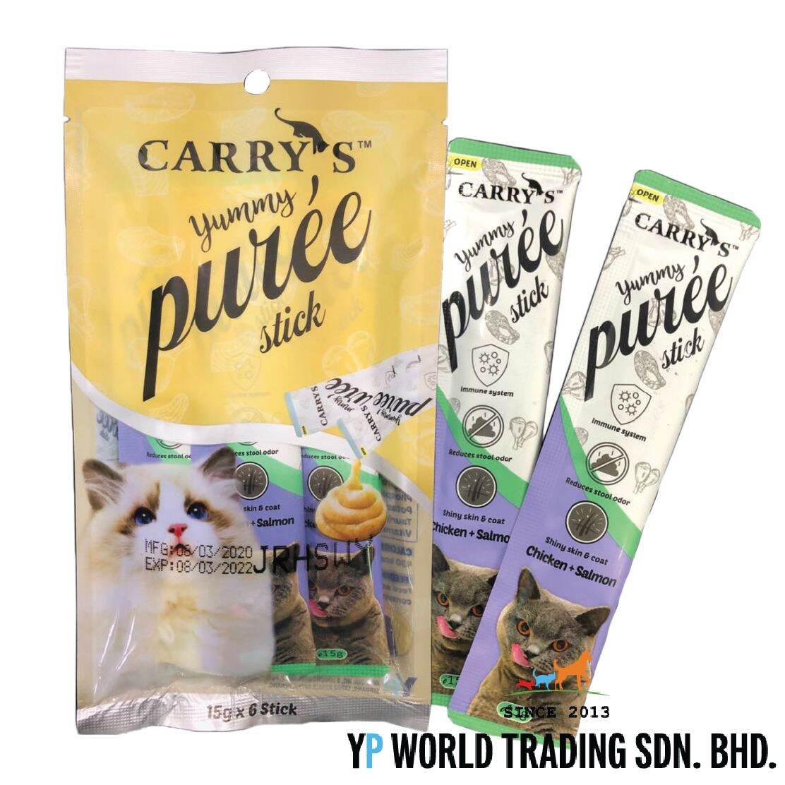 Carry's Yummy Puree Stick Cat Treats 15g | Lazada