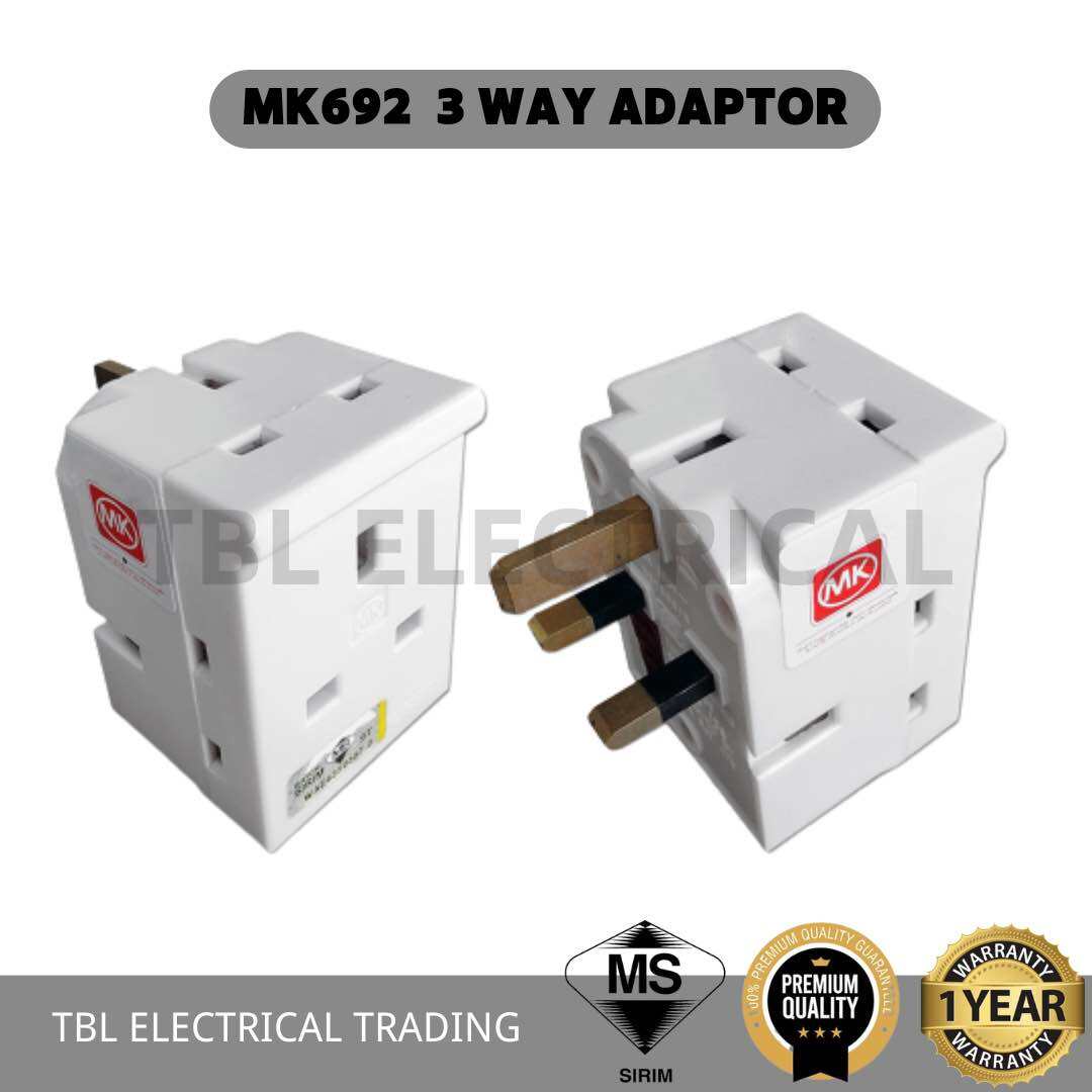 3 Way Adaptor Adapter Switch Usb Socket Outlet Plug Extension Wall