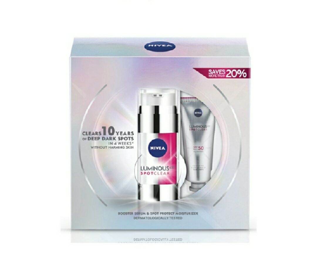 NIVEA Luminous630 Anti Dark Spot Gold Treatment Set/Night Set/Treatment ...