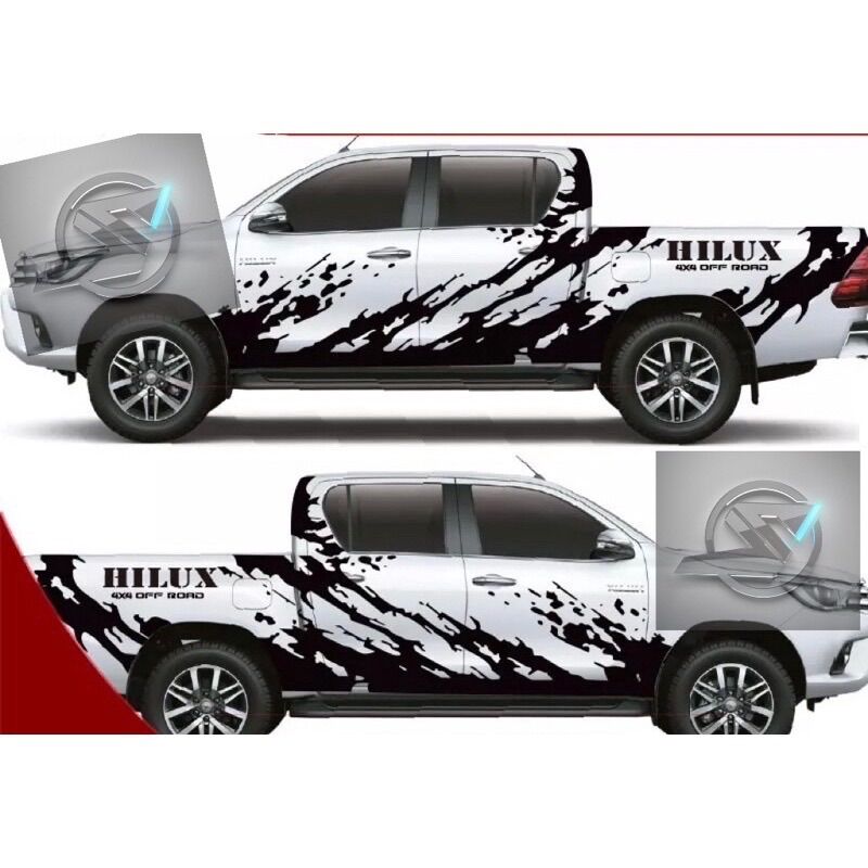 (Ready Stock) S10# Toyota Hilux Car Body Vinyl Decal Sticker | Lazada