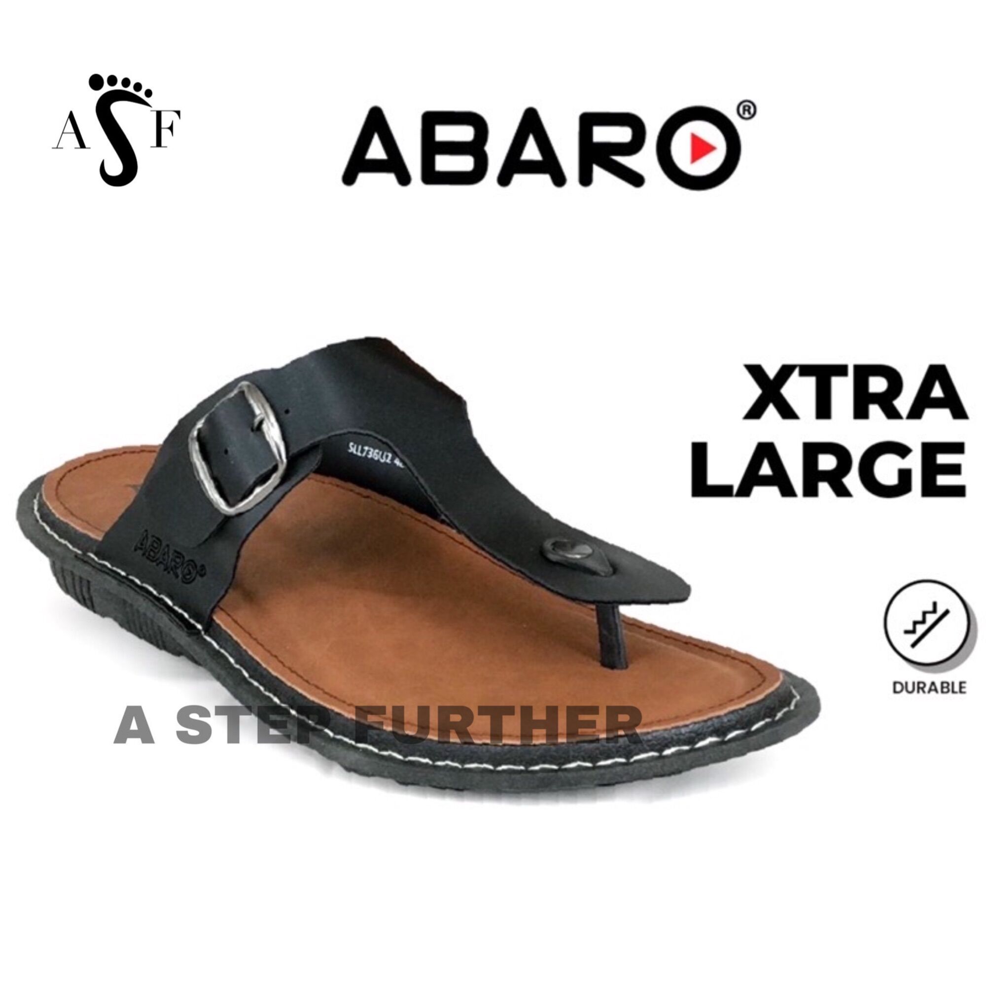 ORIGINAL ABARO Men Slippers Sandals SLL736U2 Giant Extra Big Foot Size ...