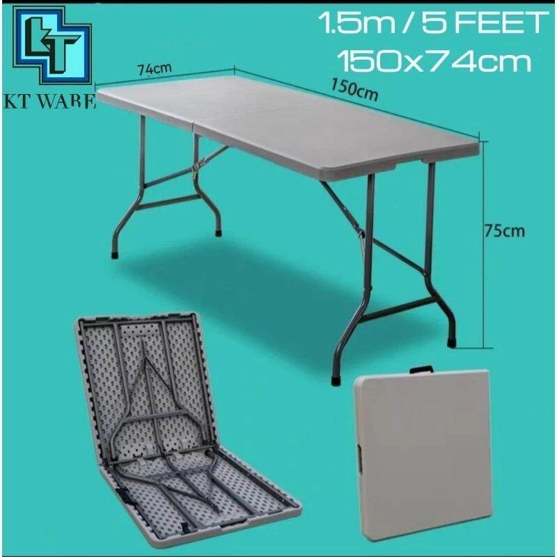 KT WARE 2.5x 5 FT Folding table GARDEN TABLE bazzar meja lipat heavy ...