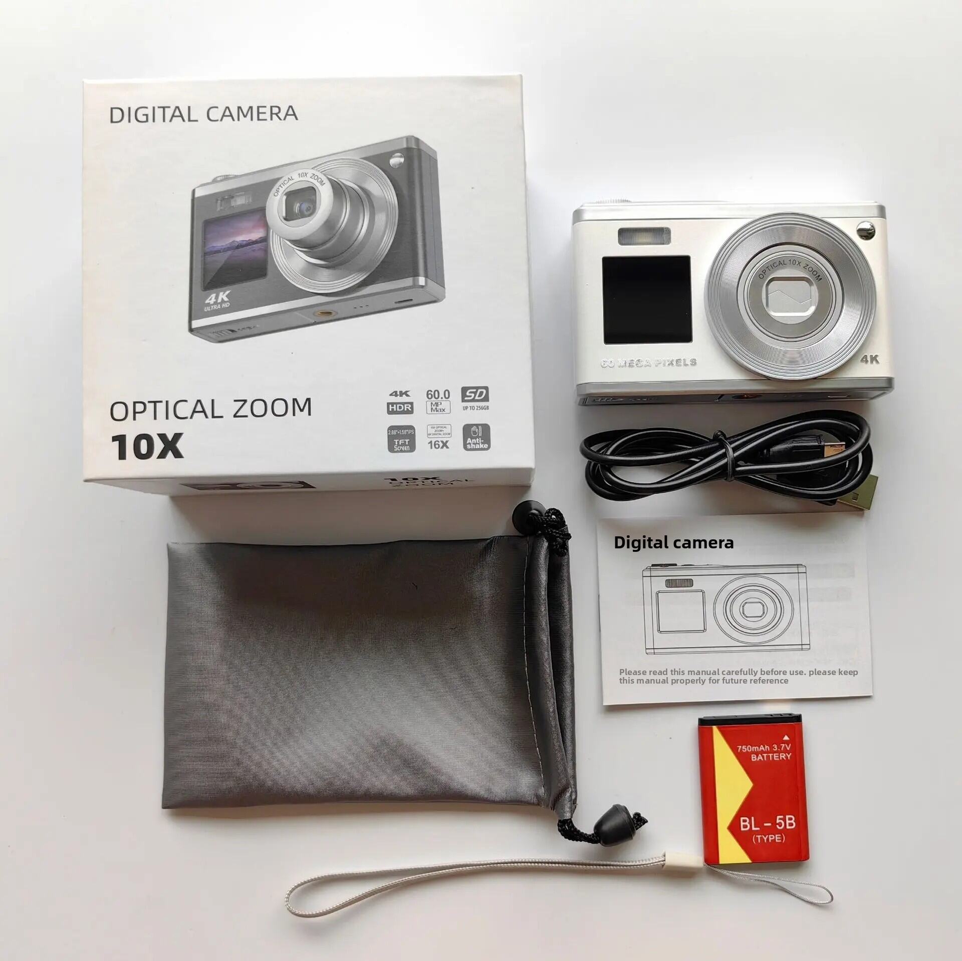 4K High Definition Dual Screen CCD Camera with Extensible Lens Portable ...