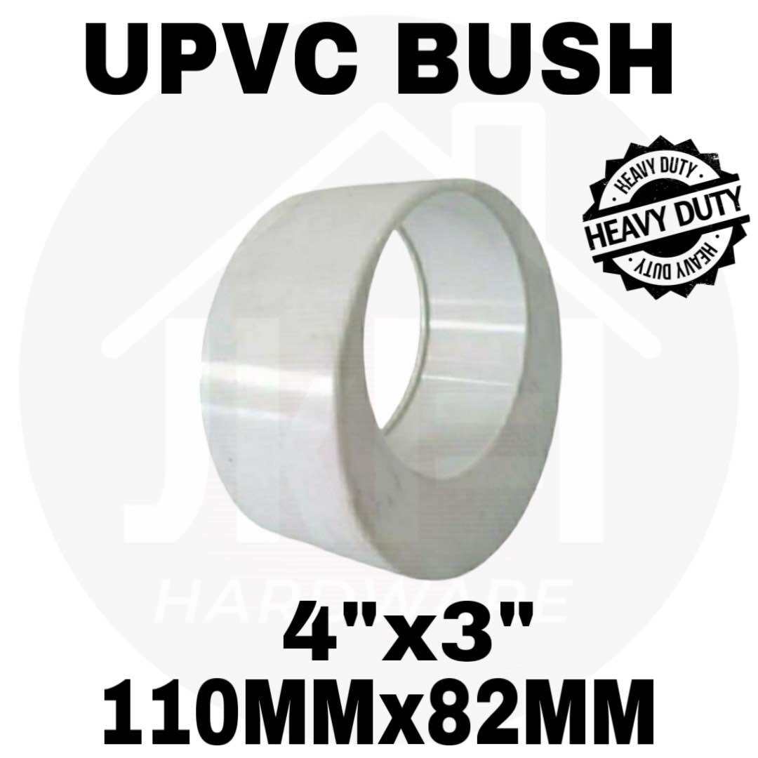 (HEAVY DUTY) 4"x3" 110MMX82MM UPVC BUSH "USE FOR UPVC PIPE" | Lazada