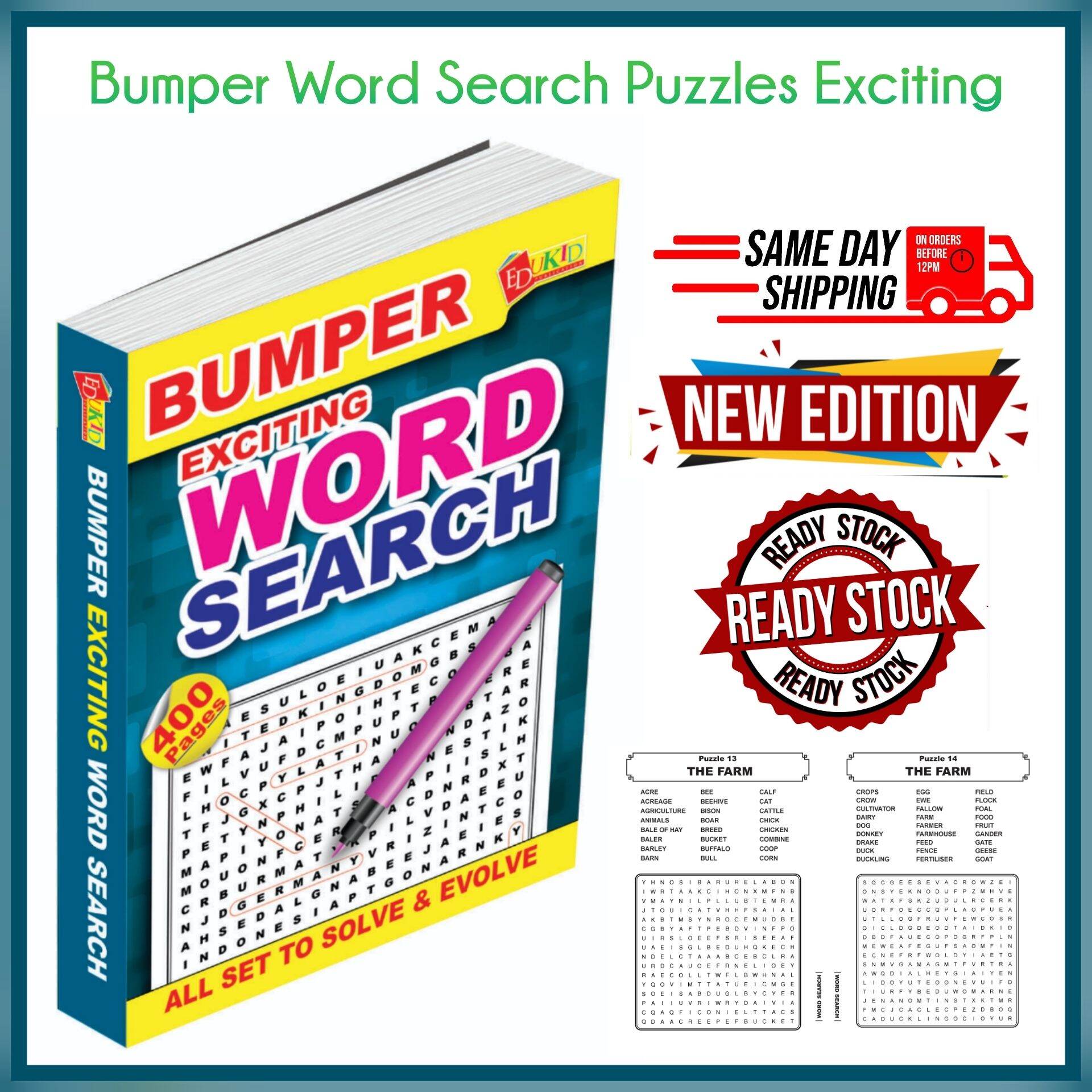 Bumper Word Search Exciting and Joyful | Word Search Book | Puzzle for ...