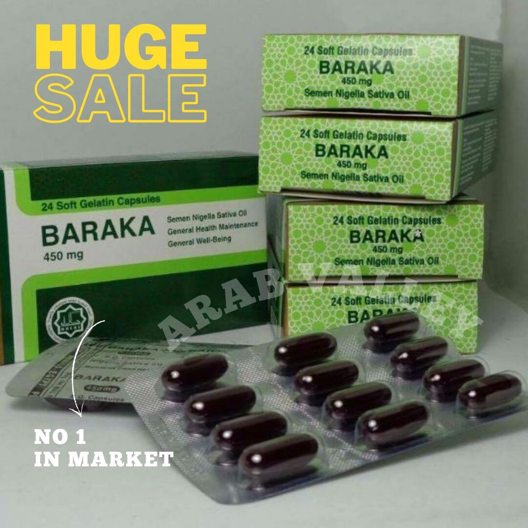 Baraka black Seed Capsule 450 mg * 24s | Lazada