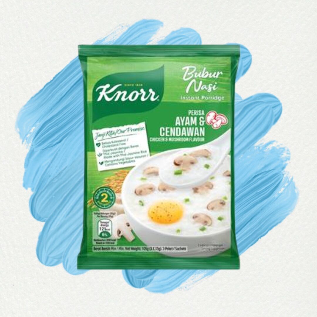 Knorr Instant Porridge 3x35g Chicken/Mushroom Knorr Buber Nasi Ayam ...