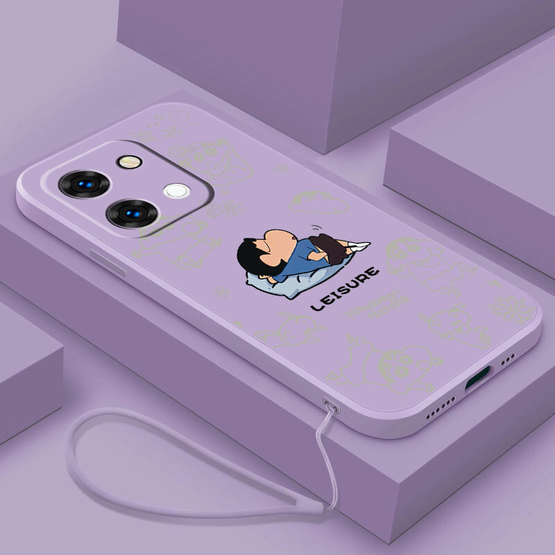 Redmi 15C Poco C85 Lovely Shin-chan Case Matted Square Silicon Liquid ...