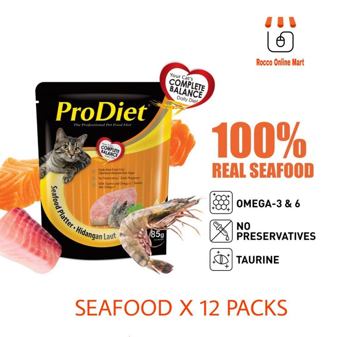 PRODIET (85G X 12 PACKS) - TUNA/OCEAN FISH/MACKEREL/SEAFOOD/SALMON ...