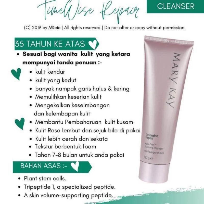 MARY KAY Timewise Repair Volu-Firm Foaming Cleanser (Pencuci muka Timewise Repair Mary Kay) | Lazada