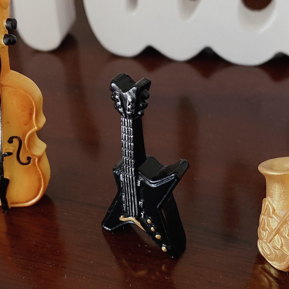 Retro Resin Musical Instrument Figurines Miniature Magnetic Fridge ...