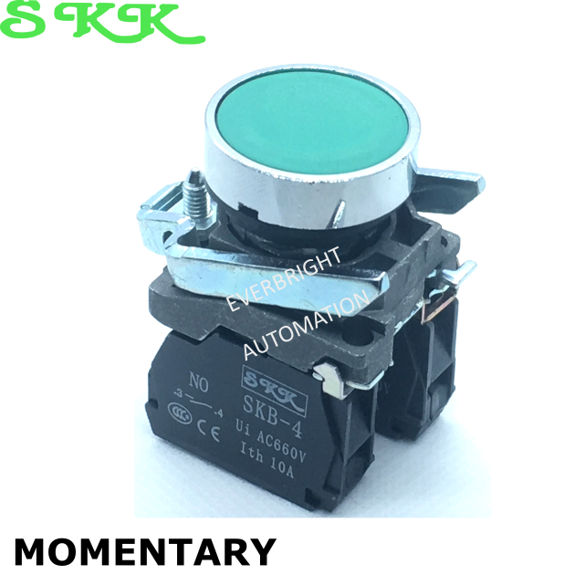 22mm XB4 Round Momentary Non-Latching Self Reset Push Button 1NO / 1NC ...
