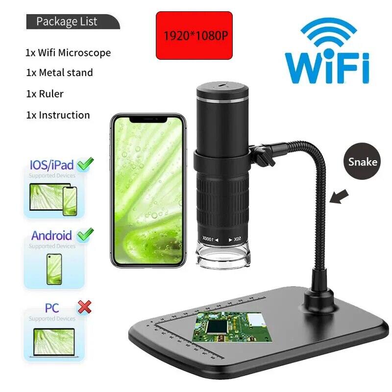 Wireless Digital Microscope 50X-1000X Magnification Portable Handheld USB Microscopes with ...