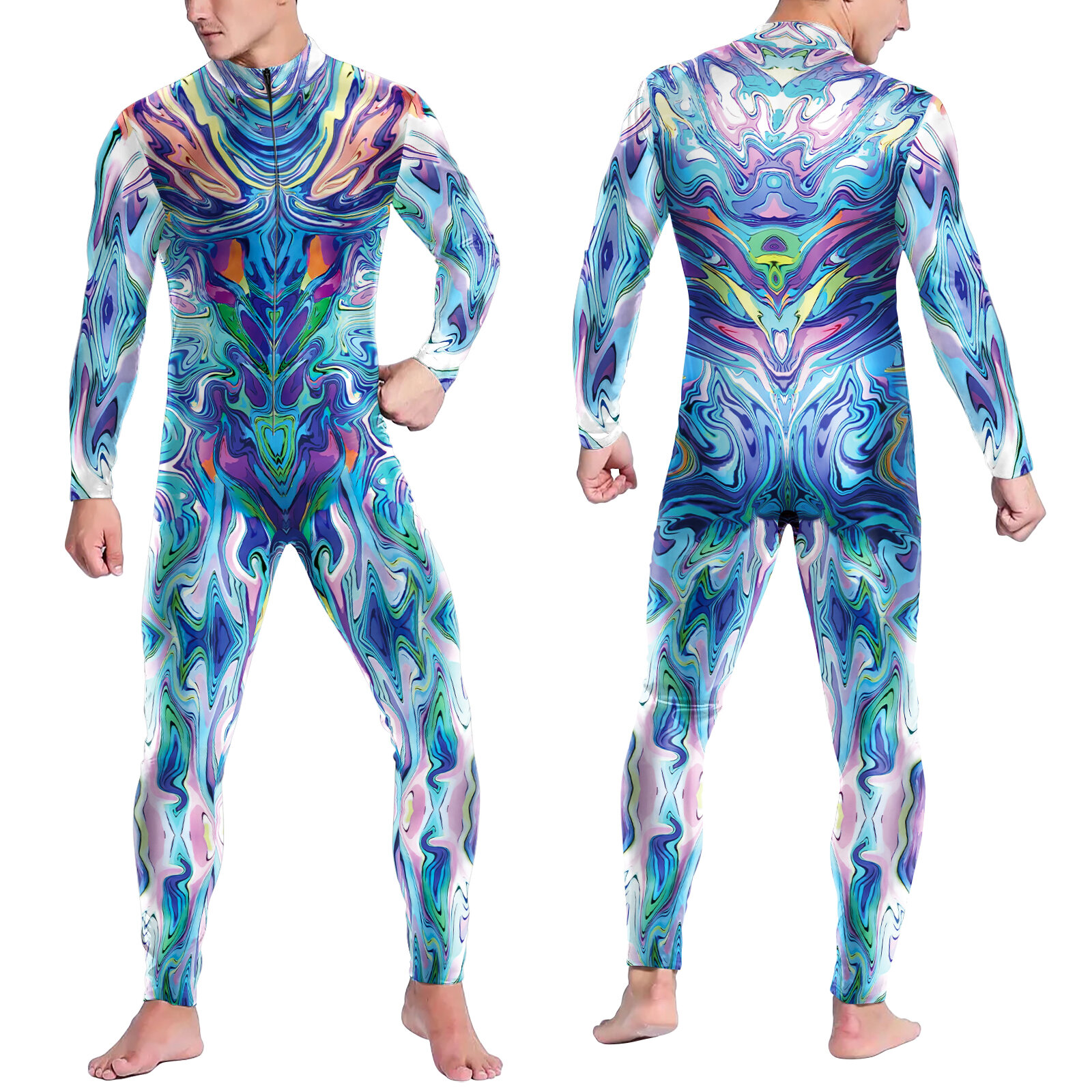 Futuristic Mechanical Armour Jumpsuit Cool Fighter Cosplay Bodysuit 3D ...