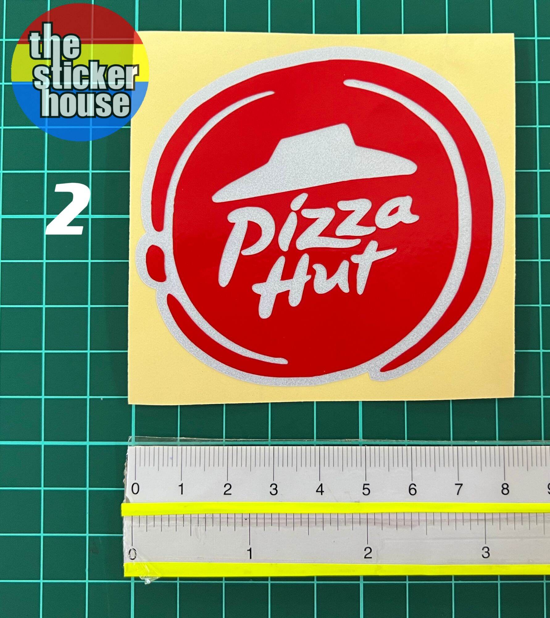 PIZZA HUT LOGO NEW DESIGNS STICKER CAUTTING OVERLAPPING REFLECTIVE | Lazada