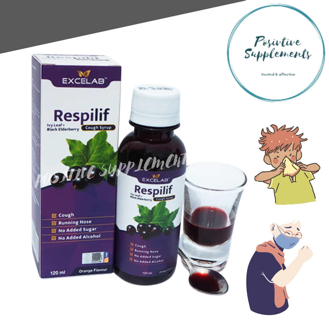 RESPILIF SYRUP 120ML COUGH & RUNNY NOSE IVY LEAF + BLACK ELDERBERRY ...