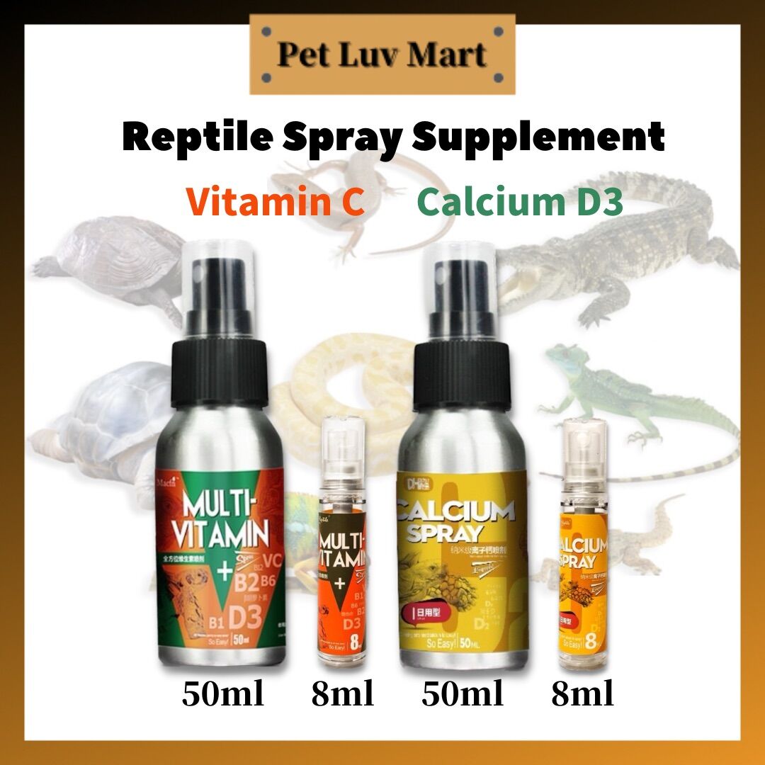 Tortoise Calcium D3 Reptile Lizard Tortoise Vitamin C Spray Supplement ...